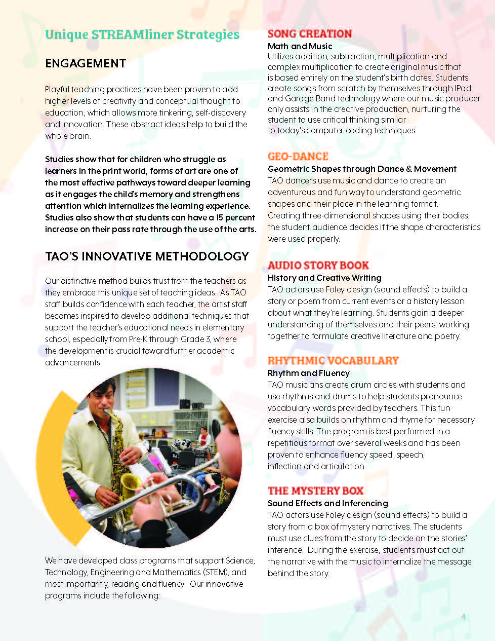The Artist Outreach Brochure – Programs for Children | joelynd.com